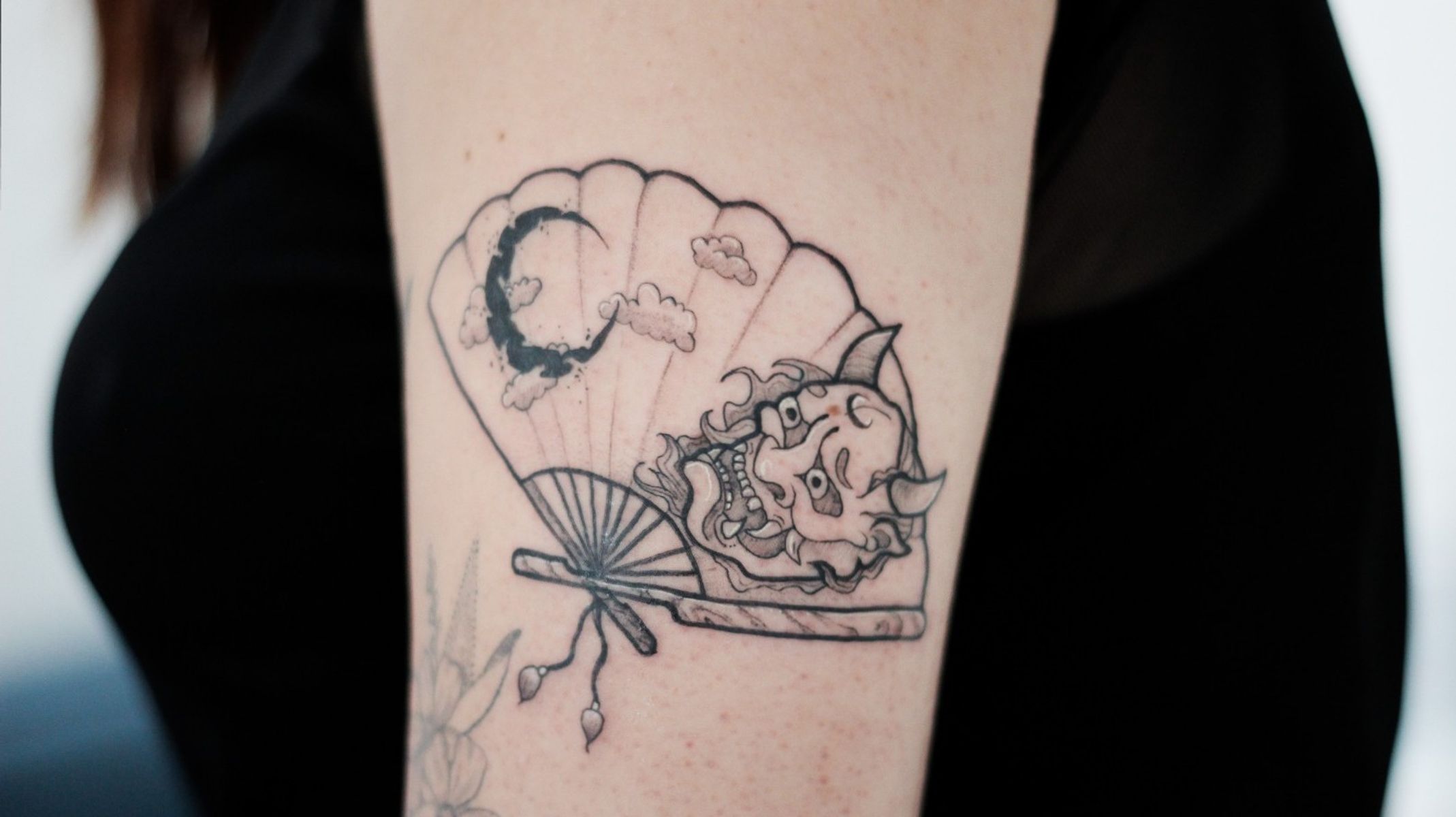 Tattoo uploaded by Mariel Zincone • Leque com hannya para a ana! • Tattoodo