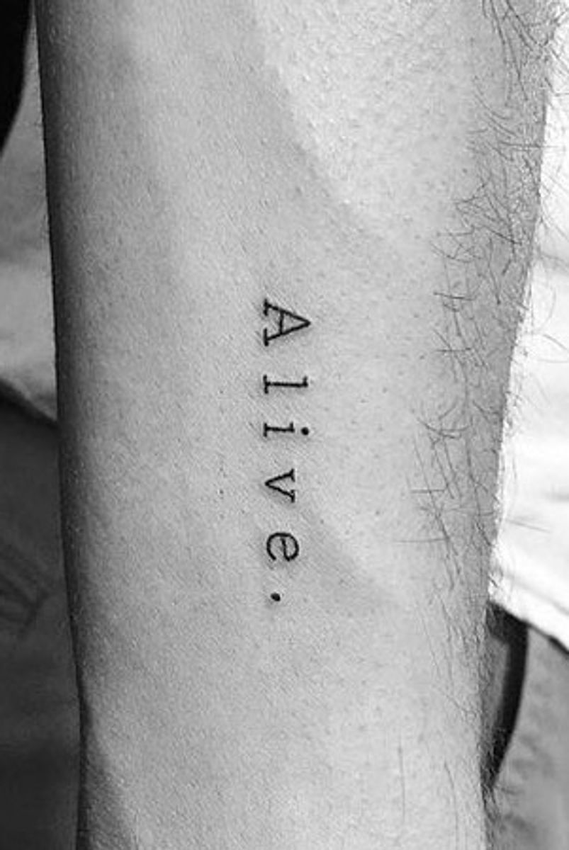 Tattoo uploaded by Cormac Goodwin • Alone lettering • Tattoodo