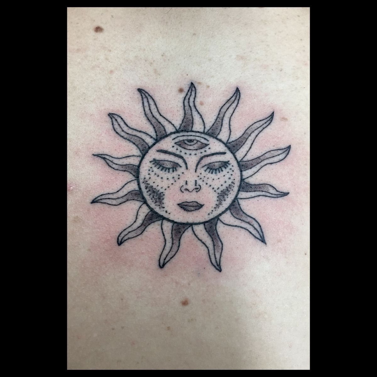 Tattoo uploaded by Mike D Tattoo • Fineline Sun Goddess piece.. • Tattoodo