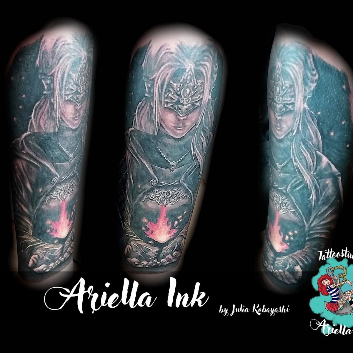 Tattoo uploaded by Lia Li Thium • Dark souls - Fire Keeper tattoo # ...