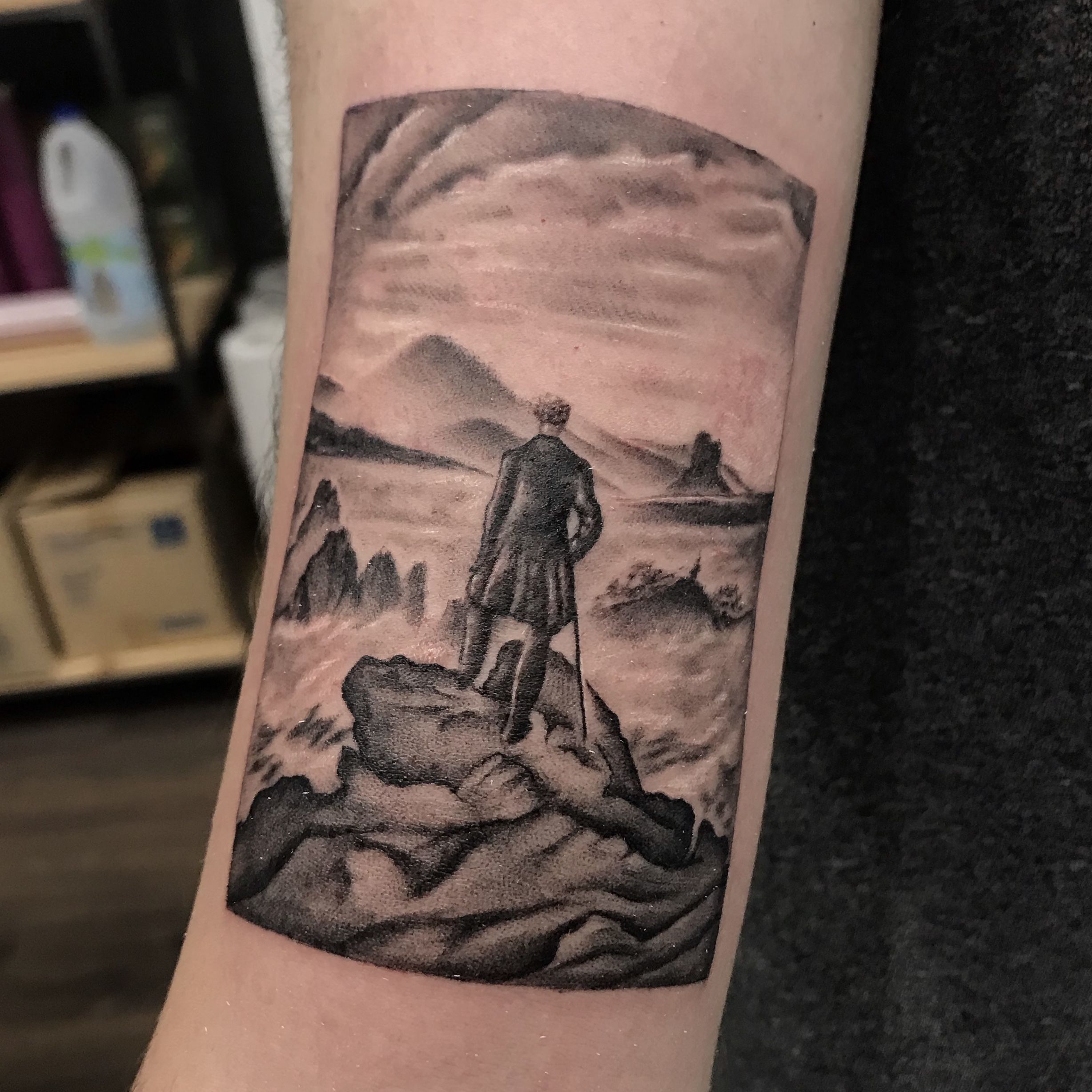 Wanderer Above The Sea Of Fog Tattoo