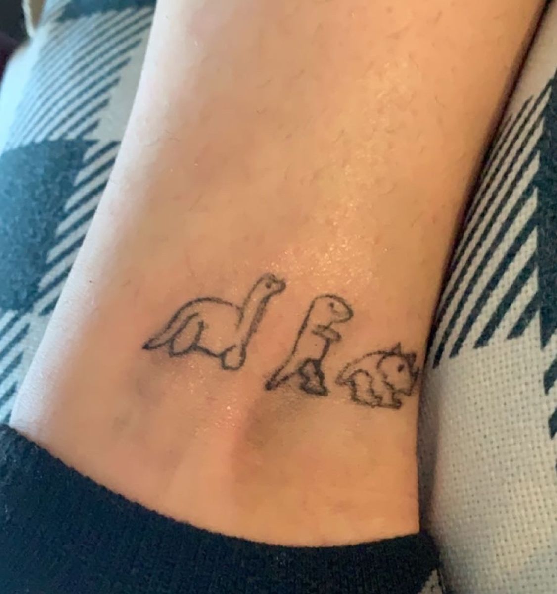 Tattoo uploaded by Gavin Tornatore • Tiny dinosaurs on the ankle • Tattoodo