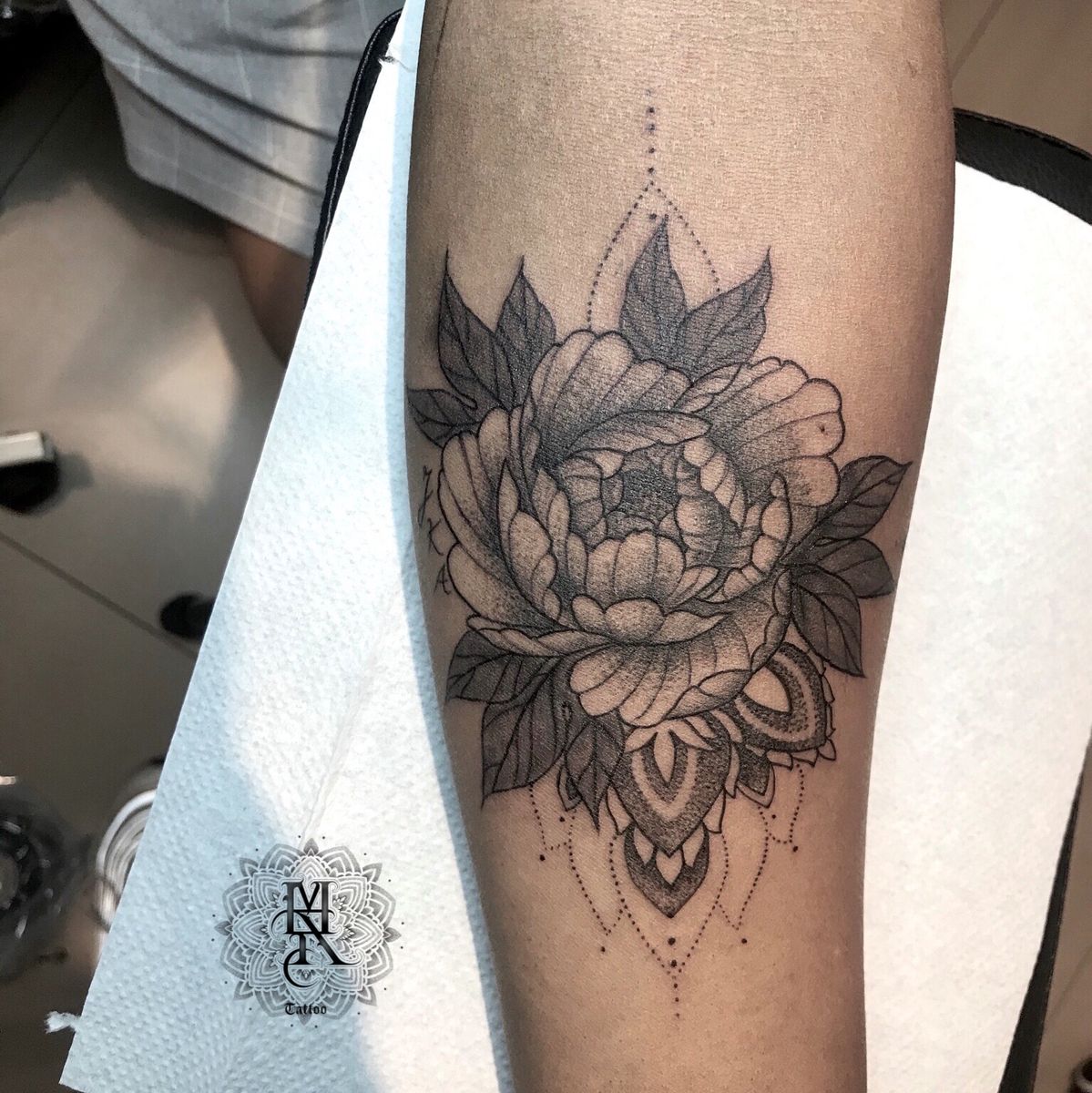 Tattoo uploaded by Mar Tattoo Ink • Peony Mandala Tattoo Done with ...