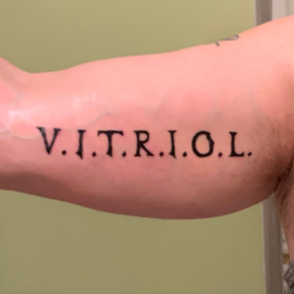 Tattoo uploaded by Joe • "V.I.T.R.I.O.L." or vitriol (sulphuric acid ...