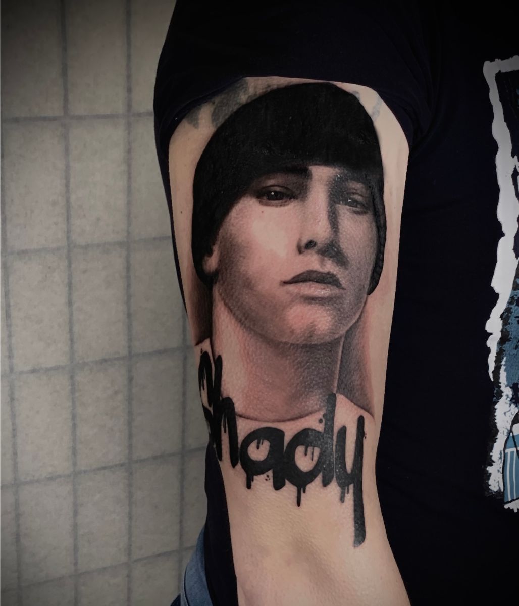 Tattoo uploaded by Андрей Макоед • Slim Shady Cover up in progress ...