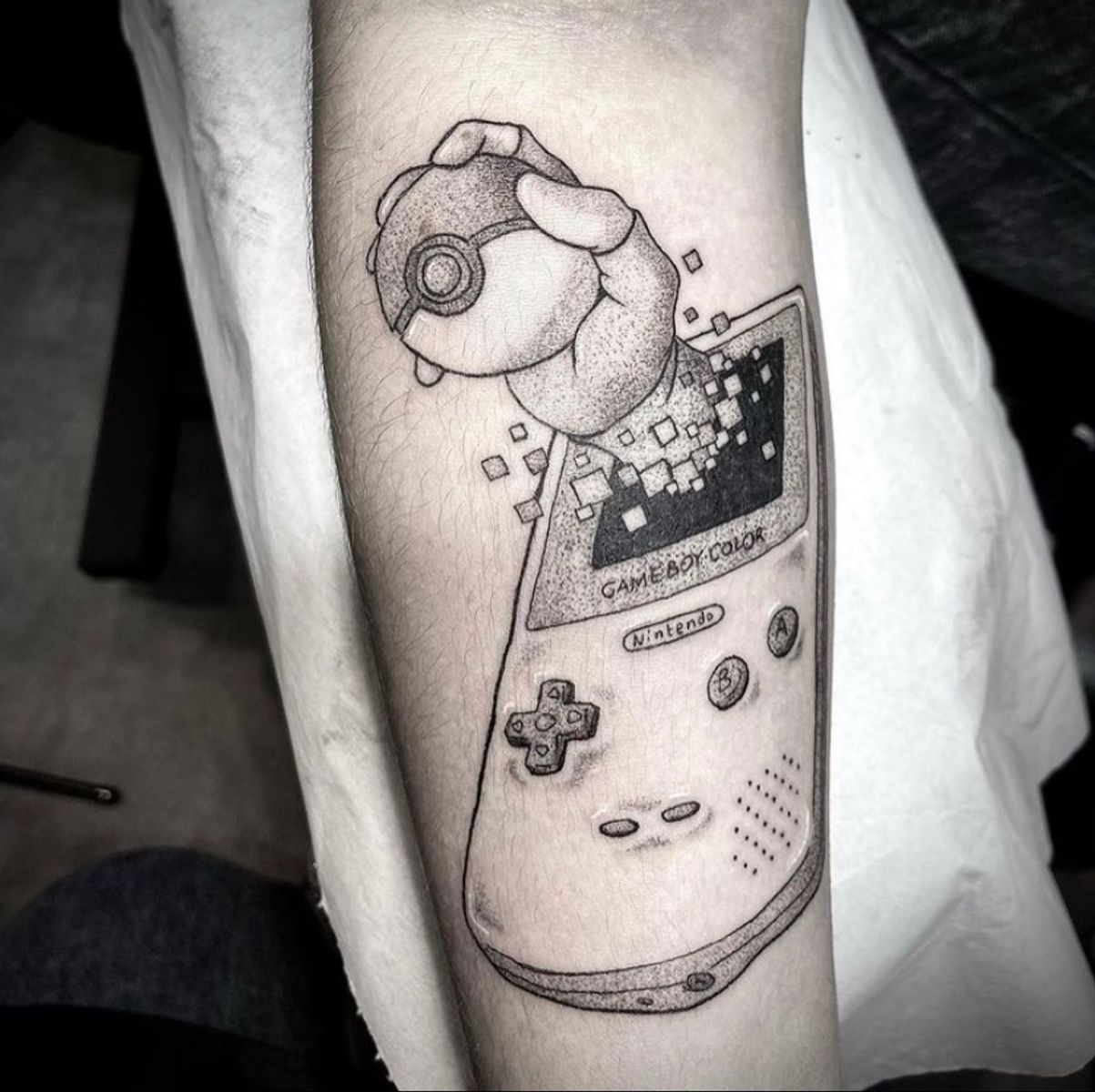 Tattoo uploaded by @niglixtattoo • Pokemon tattoo gameboy tatouage ...