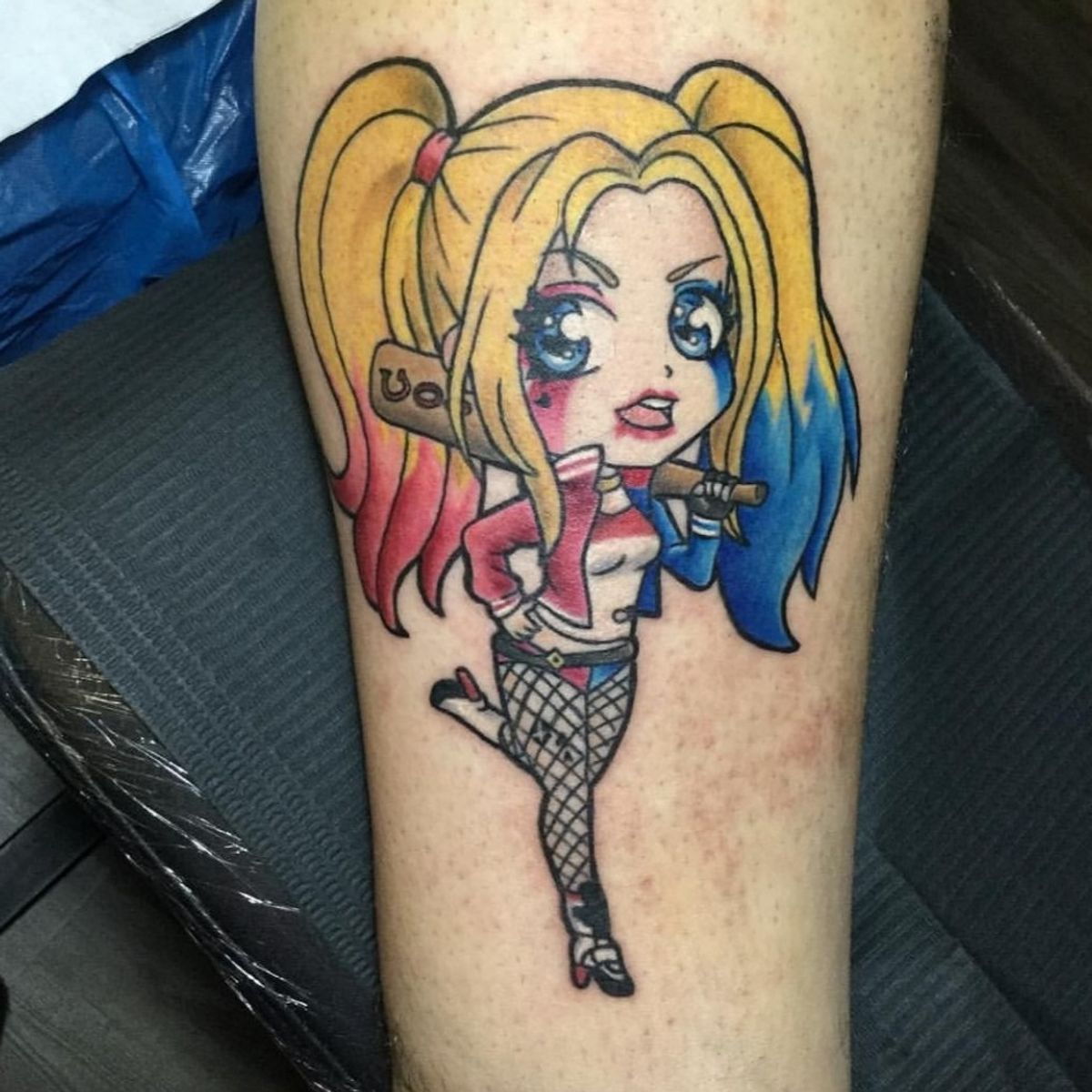 Tattoo uploaded by ClaryScarletTattoo • Chibi Harley Quinn • Tattoodo