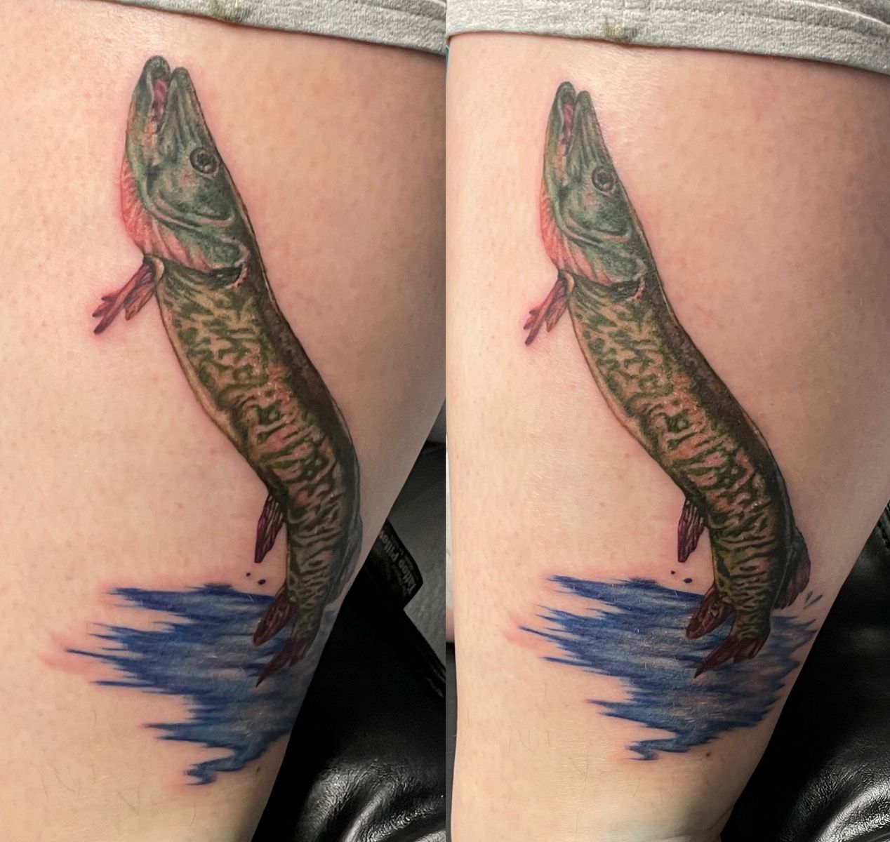 Tattoo uploaded by Hannah • Muskie fish memorial for Dad • Tattoodo
