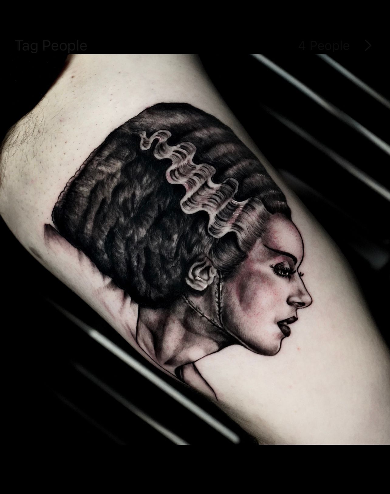 Bride of frankenstein tattoo flash - Bronctattooaus.com
