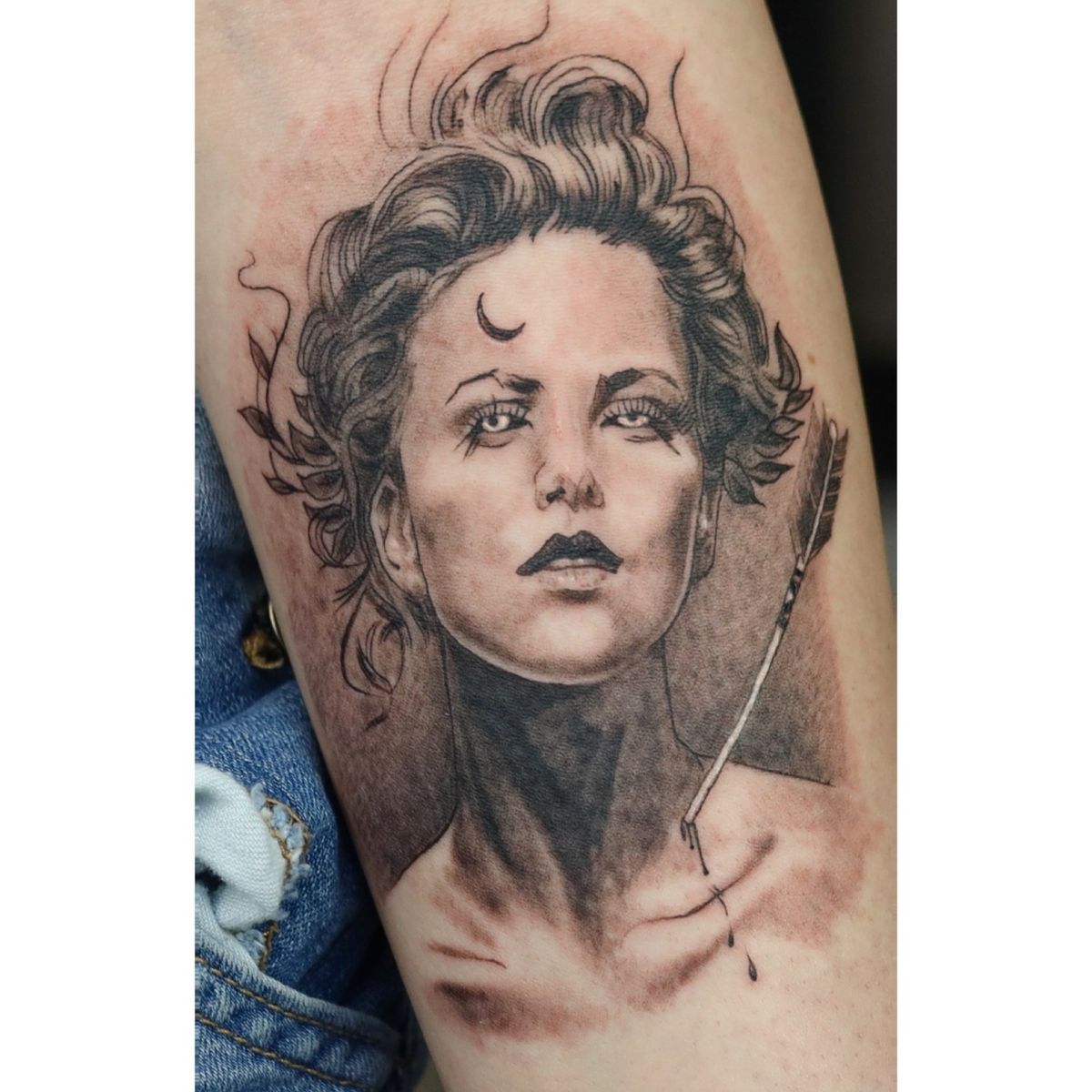 Tattoo uploaded by Ryann Alaimo • Portrait of the Greek goddess Artemis ...