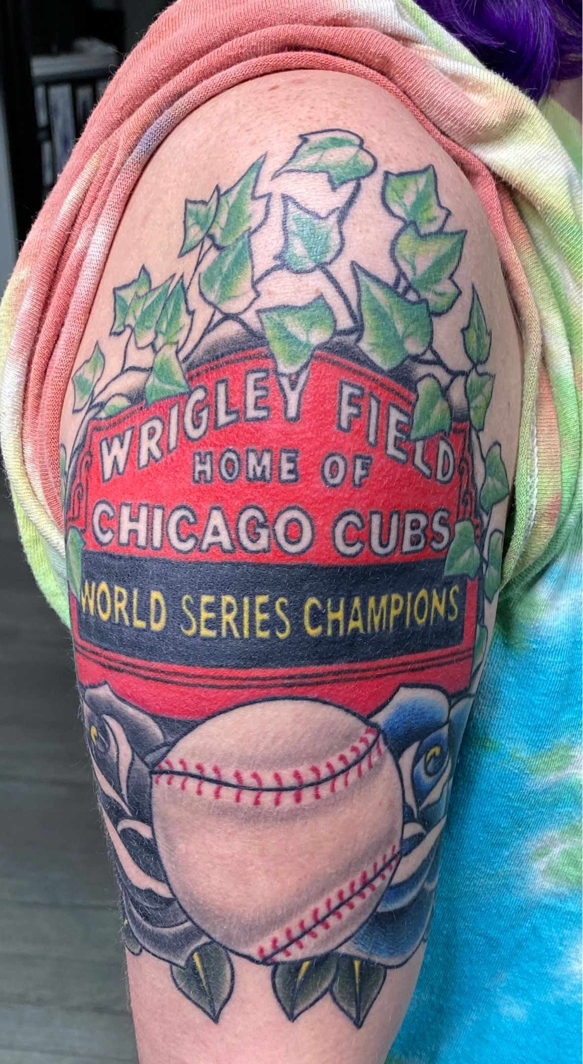 Baseball field tattoo - Bronctattooaus.com