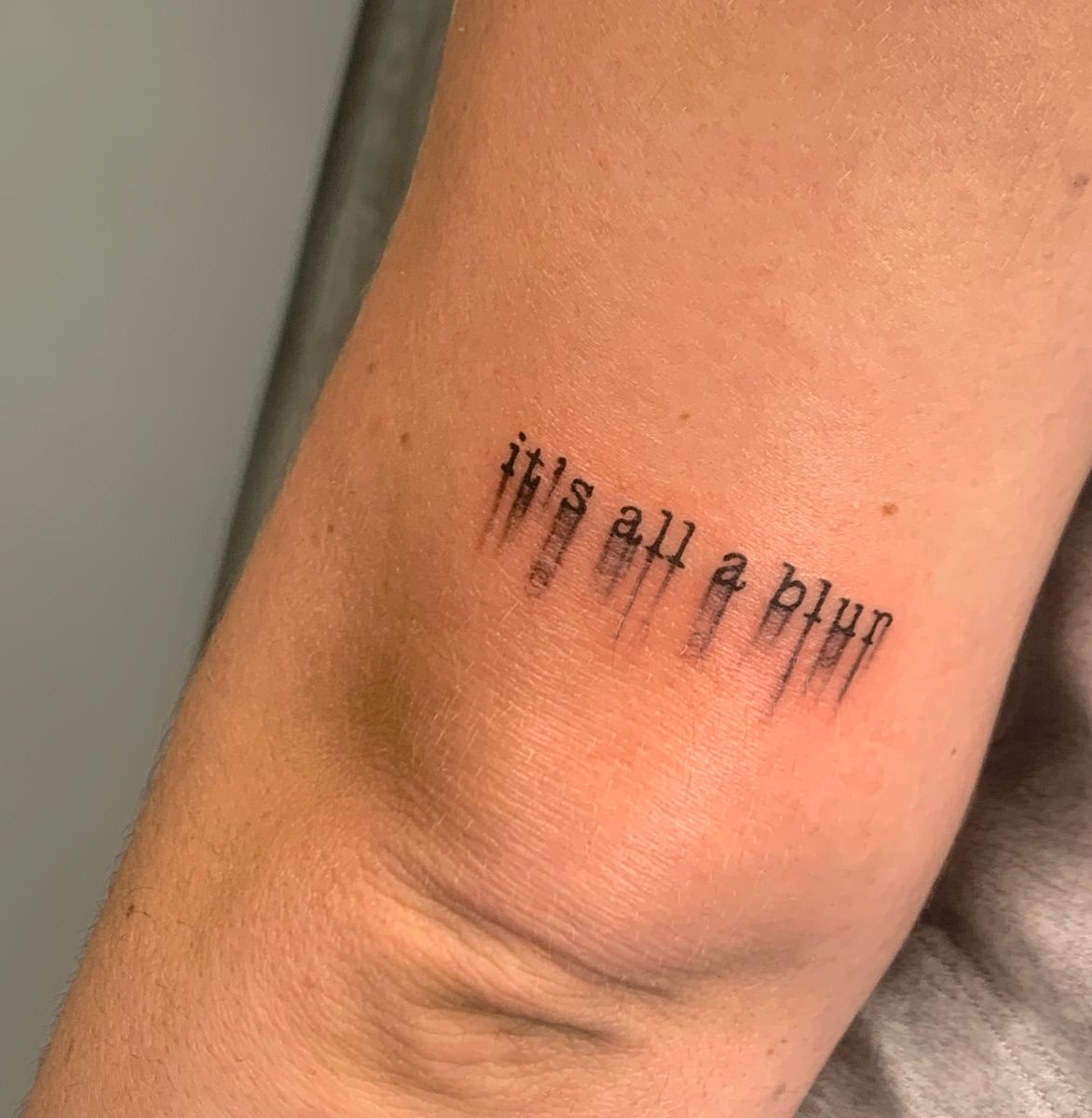 Tattoo uploaded by Natalia Chang • Smudged text • Tattoodo