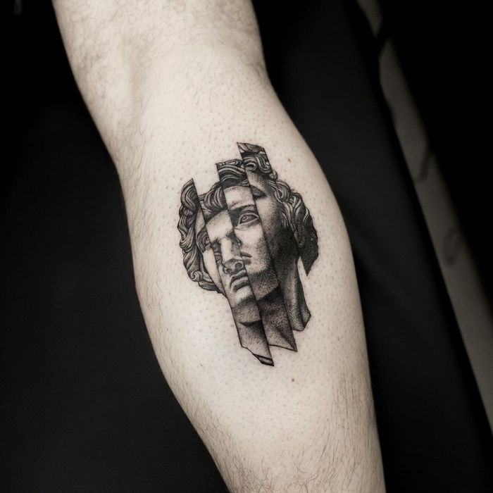 Fragmented Statue Head • Tattoodo