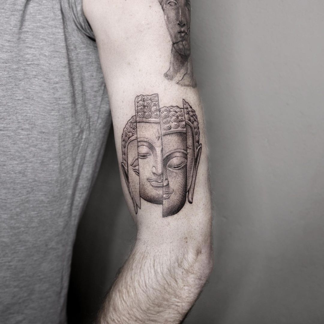 Buddha Upper Arm Tattoo • Tattoodo