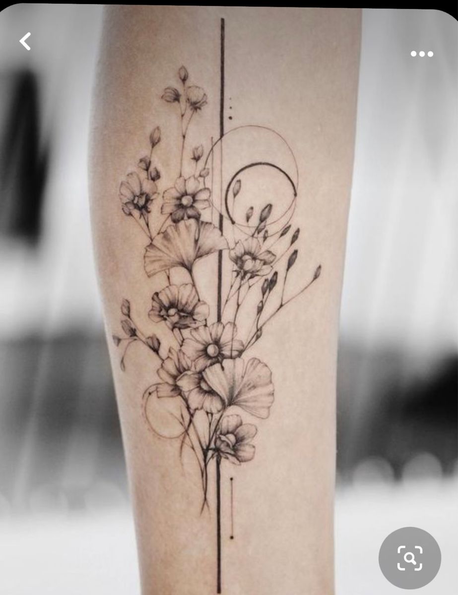Tattoo uploaded by Tamara • Fine line botanical flowers • Tattoodo
