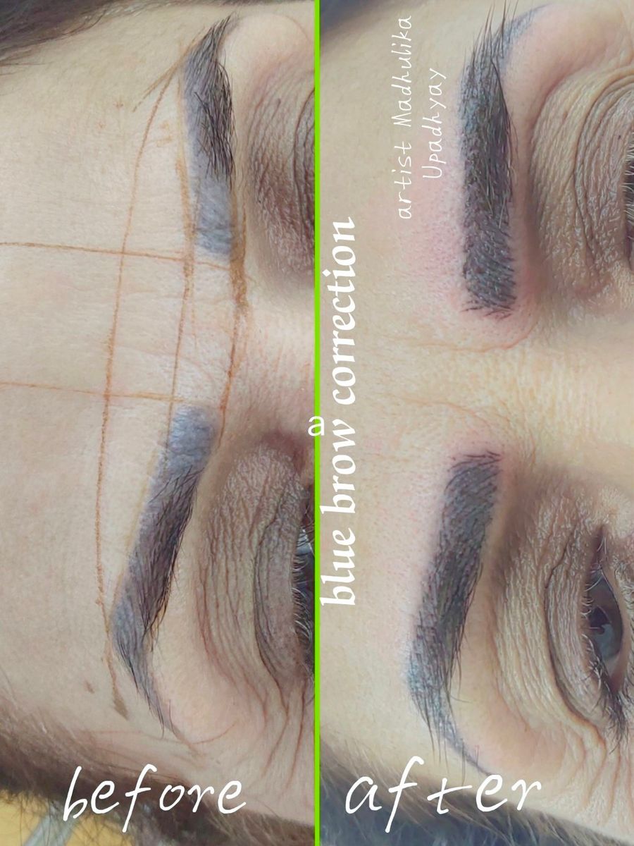 Tattoo uploaded by madhulika upadhyay • Blue brow correction + machine ...