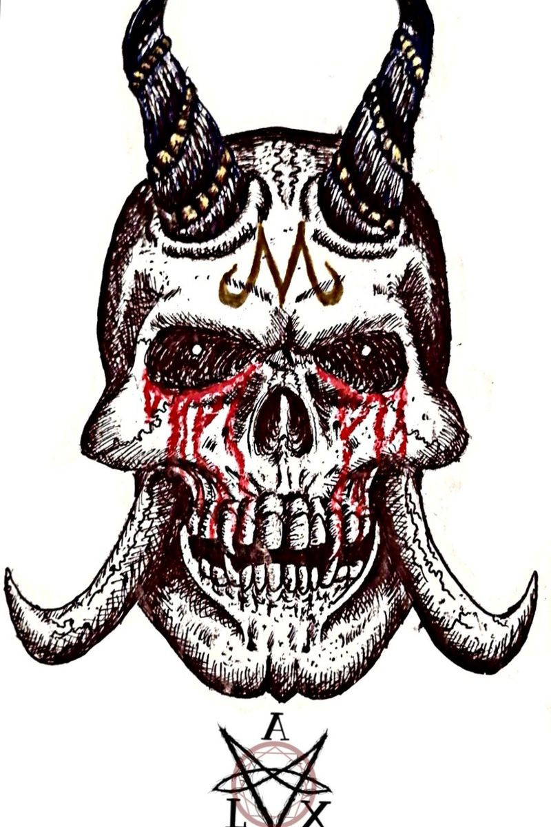 Tattoo uploaded by Axell Chavez Zertuche • Majin Skull #demonskull # ...