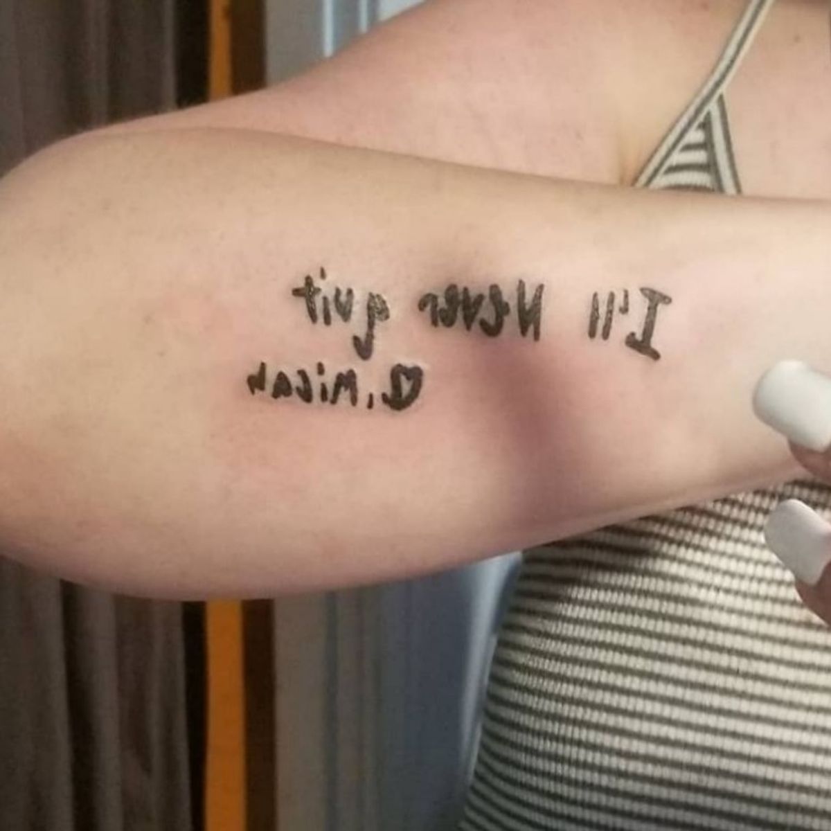 Tattoo uploaded by Grace Ralston • "I'll never quit 🖤 micah" • Tattoodo