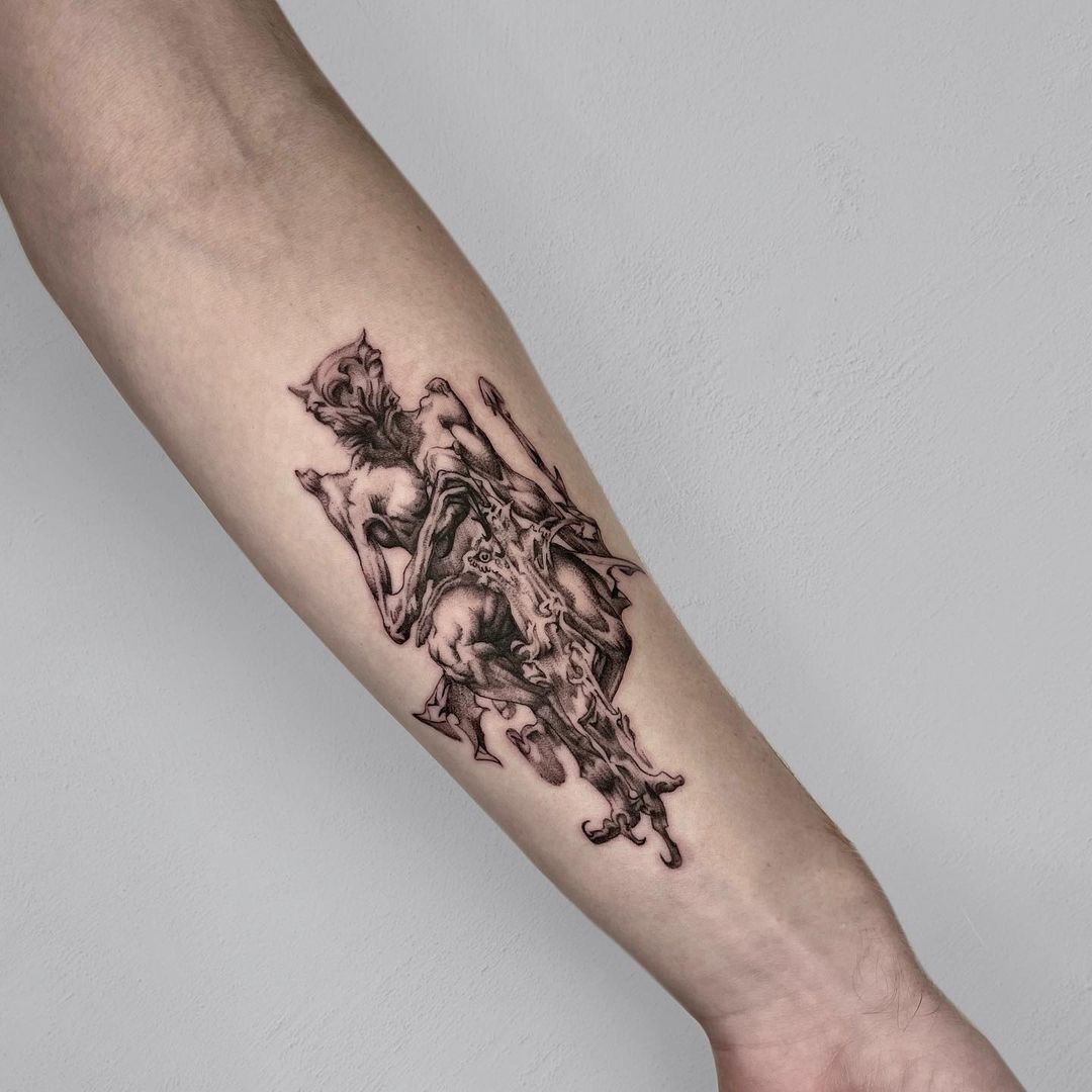 Realistic Devil Forearm Tattoo • Tattoodo