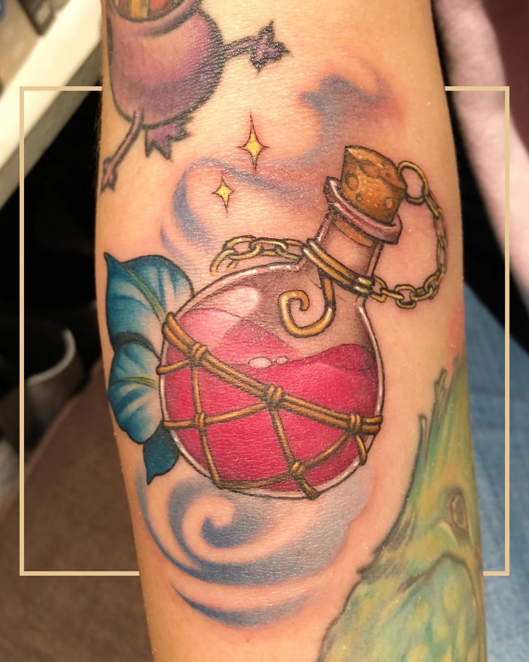 London Neo-Traditional Poison Bottle Tattoo • Tattoodo