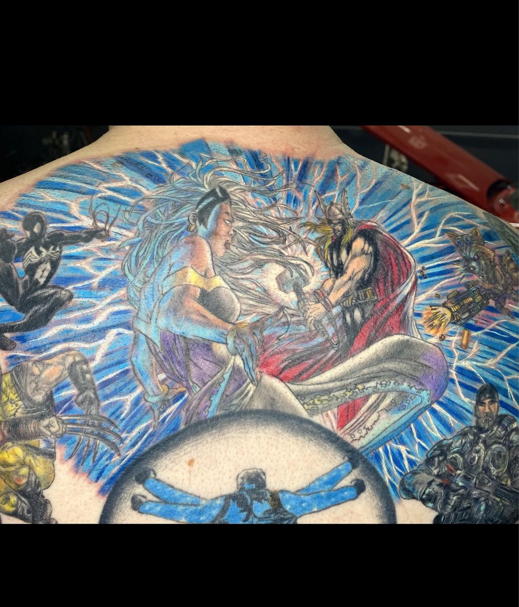 Tattoo uploaded by Santos Ormsby • Marvel Storm VS Thor! #losangeles # ...