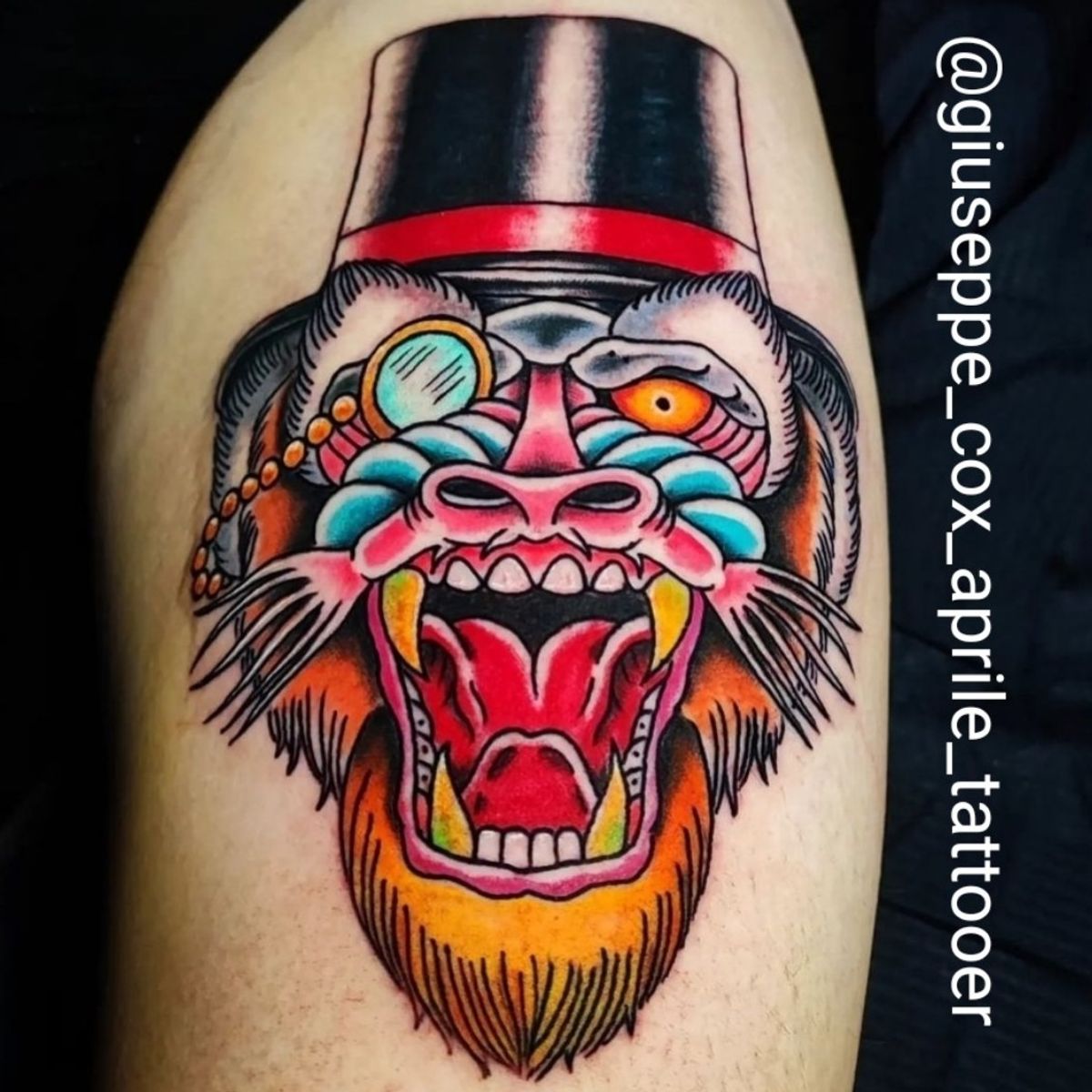 Tattoo uploaded by Giuseppe Cox Traditional Tattoo Catania • ⚡Baboon ...