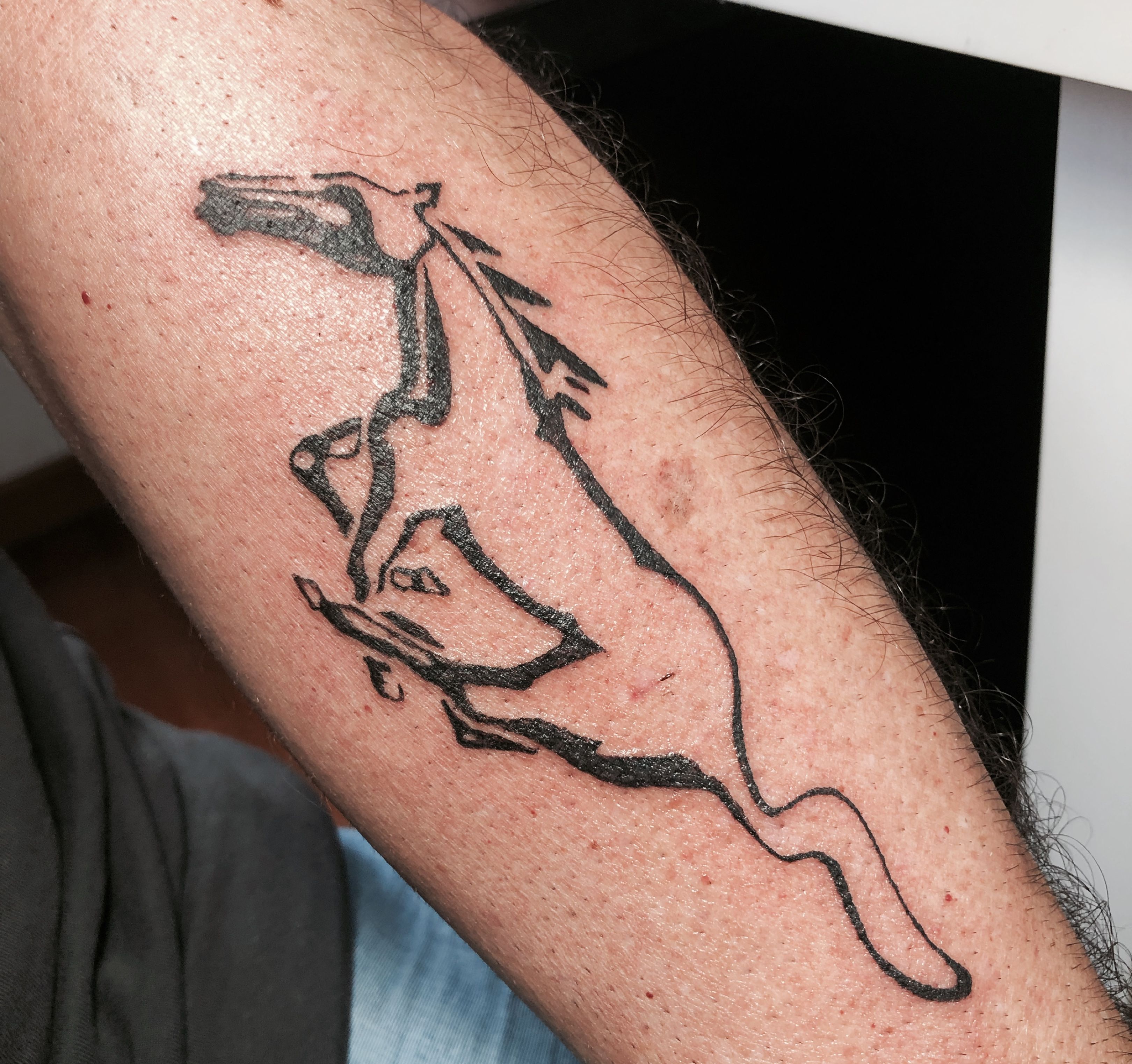 Mustang Emblem Tattoo