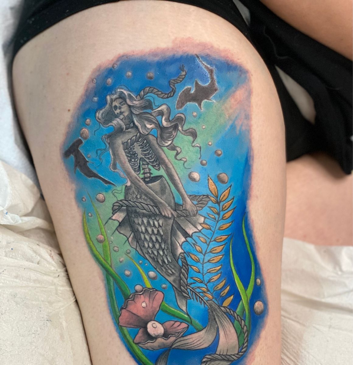 Tattoo uploaded by Esteban Benitez • Day of the dead mermaid • Tattoodo