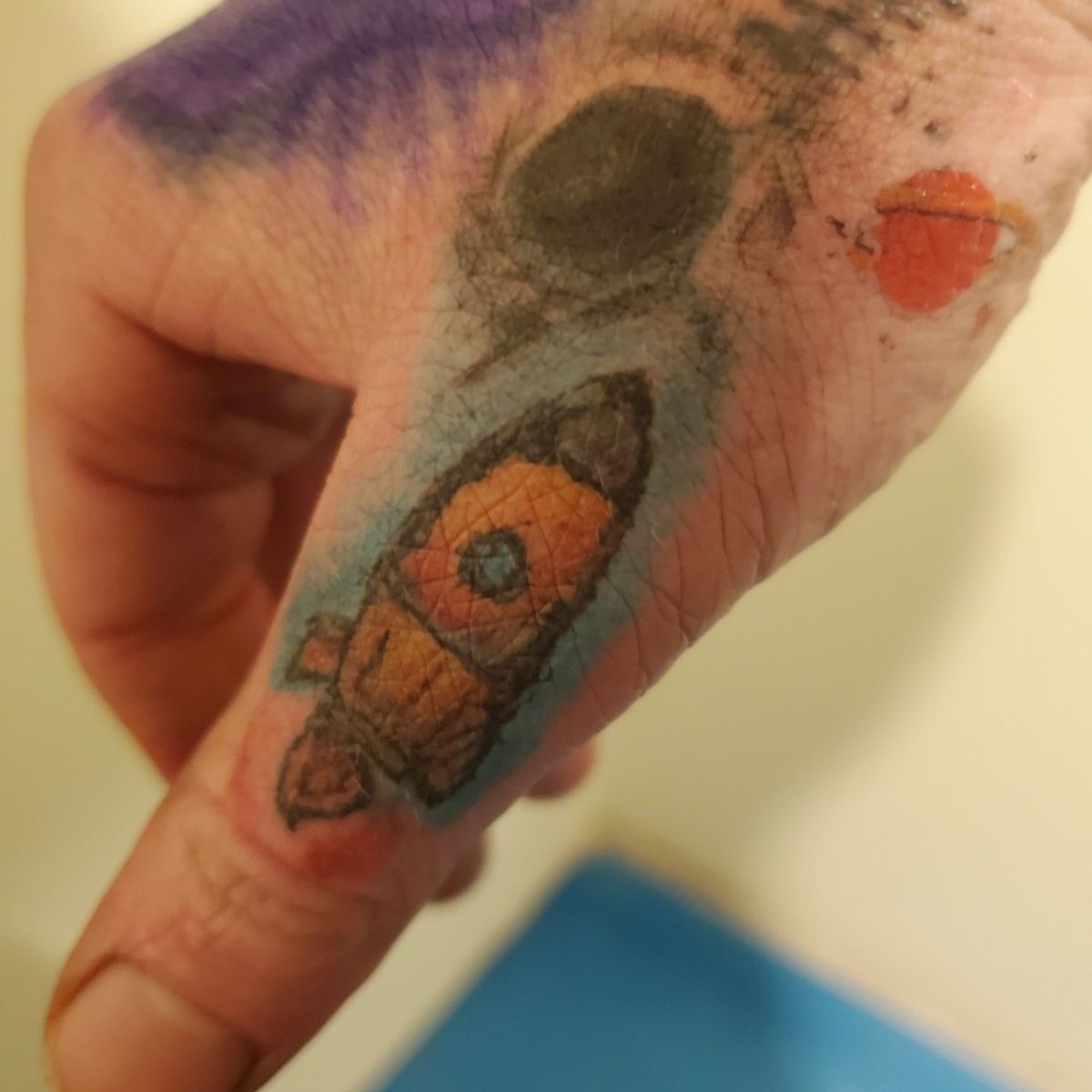 Tattoo uploaded by David Sandy-brown • Rocketship • Tattoodo