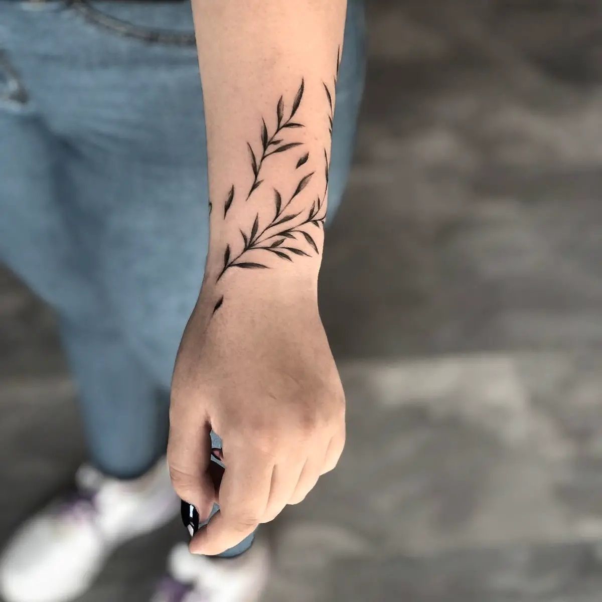 Tattoo uploaded by A Touch Of Ink • Tatuaj alb-negru cu frunze A Touch ...