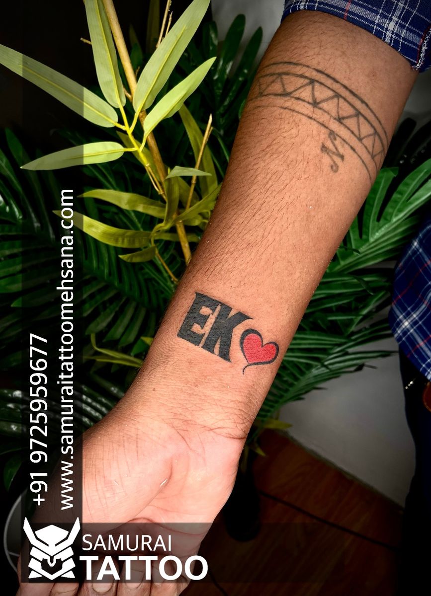 Tattoo uploaded by Vipul Chaudhary • EK Font tattoo |Ek logo |Ek logo ...