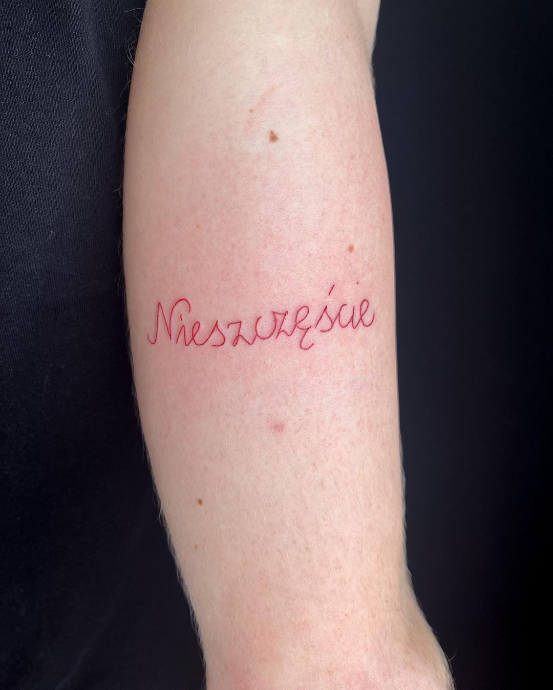 Fine Line Quote Tattoo by Dominika Gajewska • Tattoodo