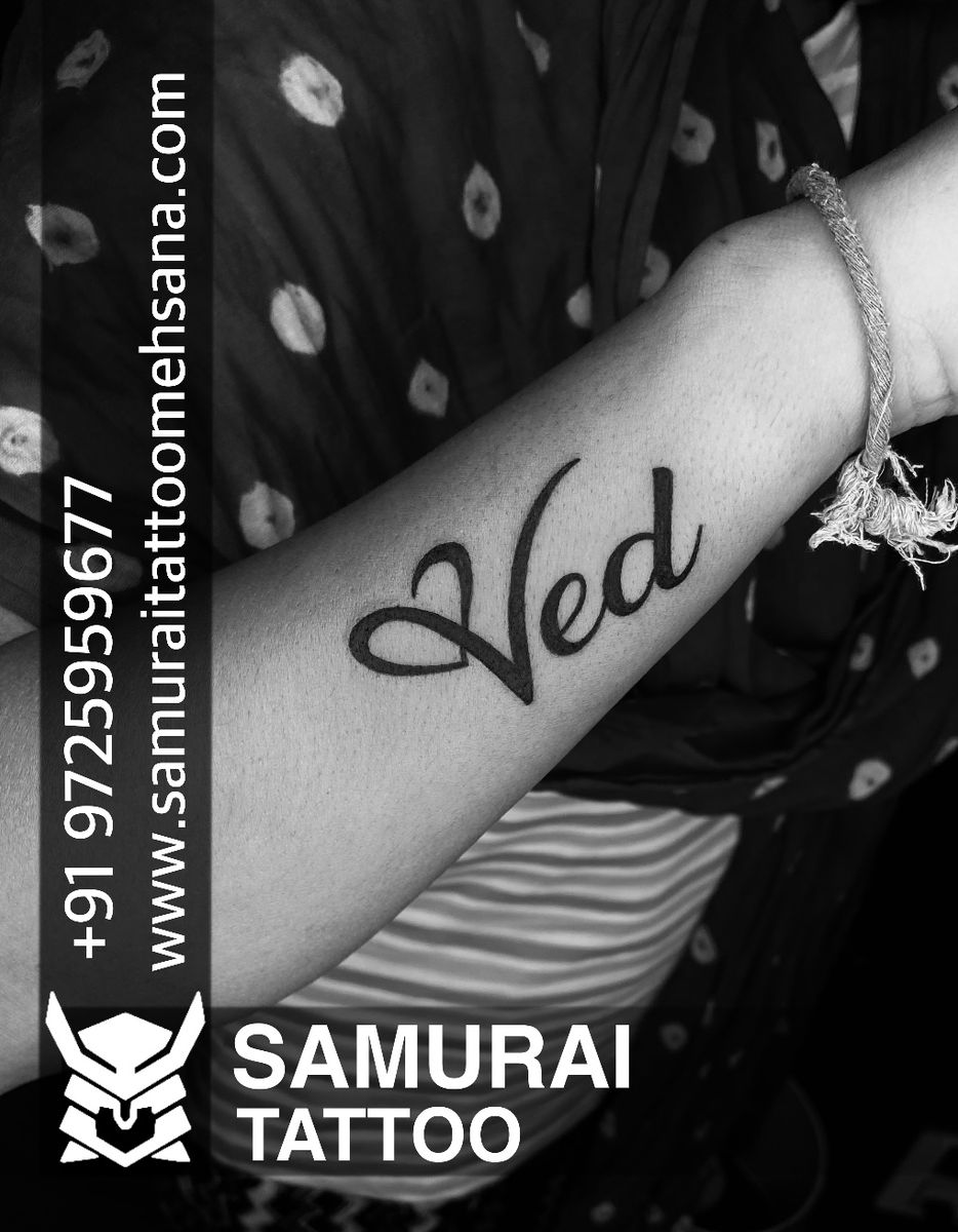Tattoo uploaded by Vipul Chaudhary • Ved name tattoo |Ved name tattoo ...