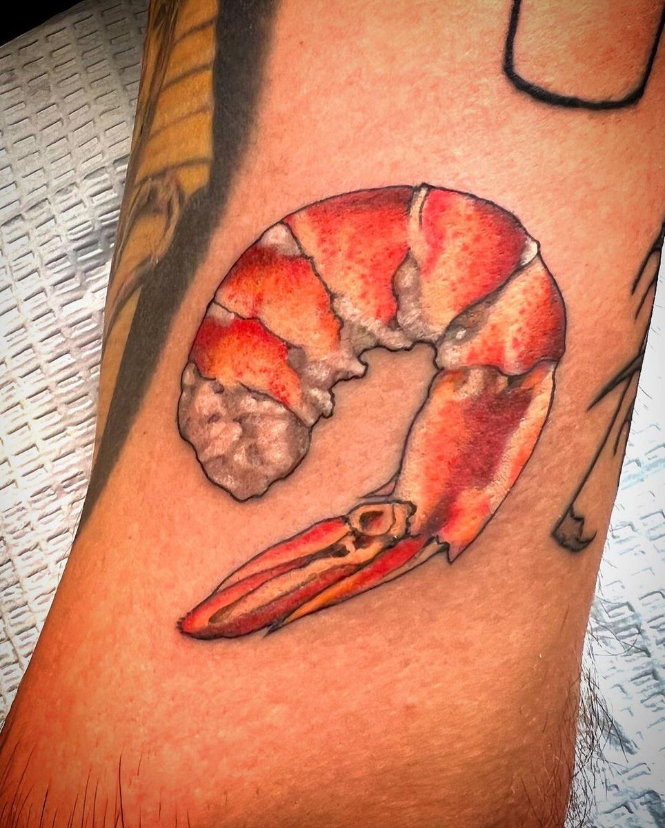 Realistic Shrimp Forearm Tattoo • Tattoo uploaded by Darren Brass ...