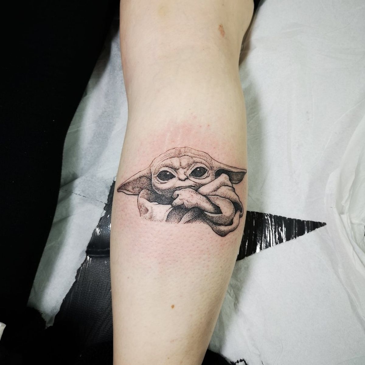 Tattoo uploaded by Rich Infamous • Grogu (Baby Yoda) portrait • Tattoodo