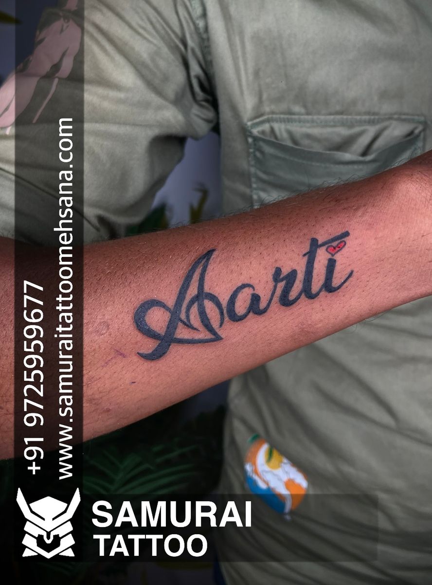 Tattoo uploaded by Vipul Chaudhary • Aarti name tattoo |Aarti name ...