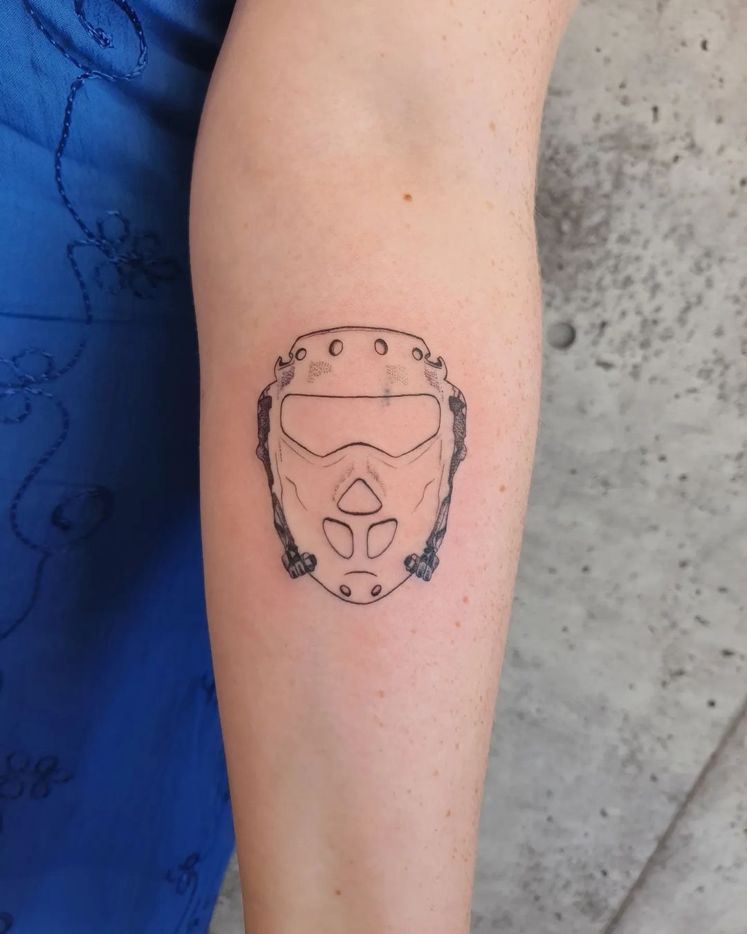 Illustrative Forearm Mask Tattoo • Tattoodo
