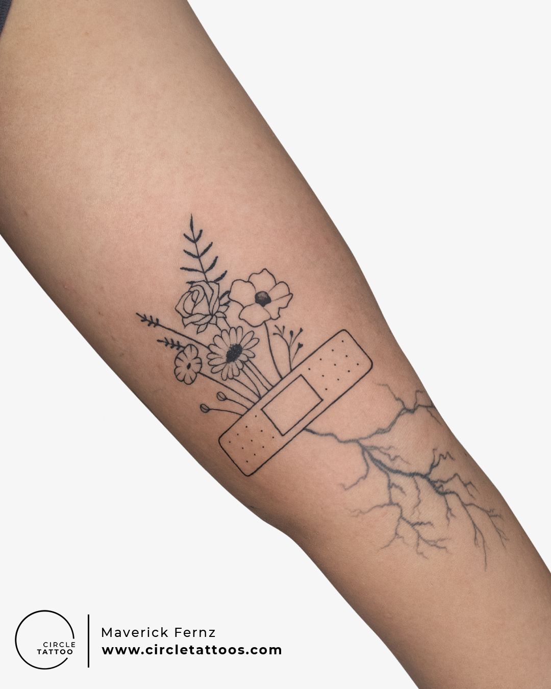 Band aid flower tattoo - Bronctattooaus.com