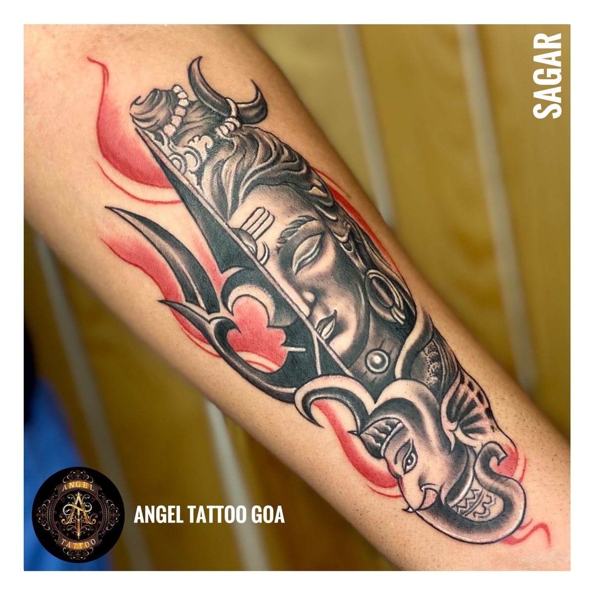 Tattoo uploaded by Angel Tattoo Studio Goa • Shiva Tattoo By Sagar ...
