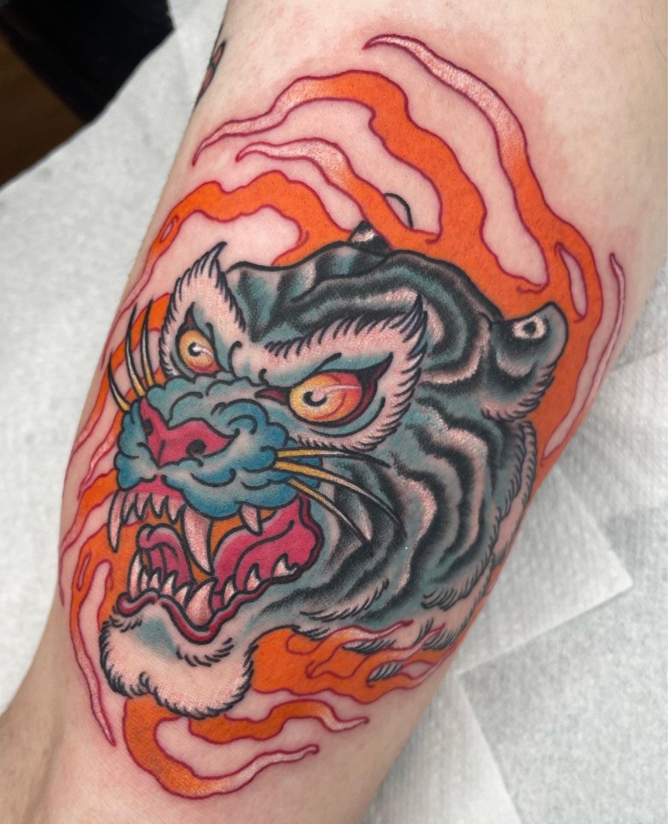 Tattoo uploaded by Shane Boulger • Tiger head from last week, thanks again Levi ! Dm for ...