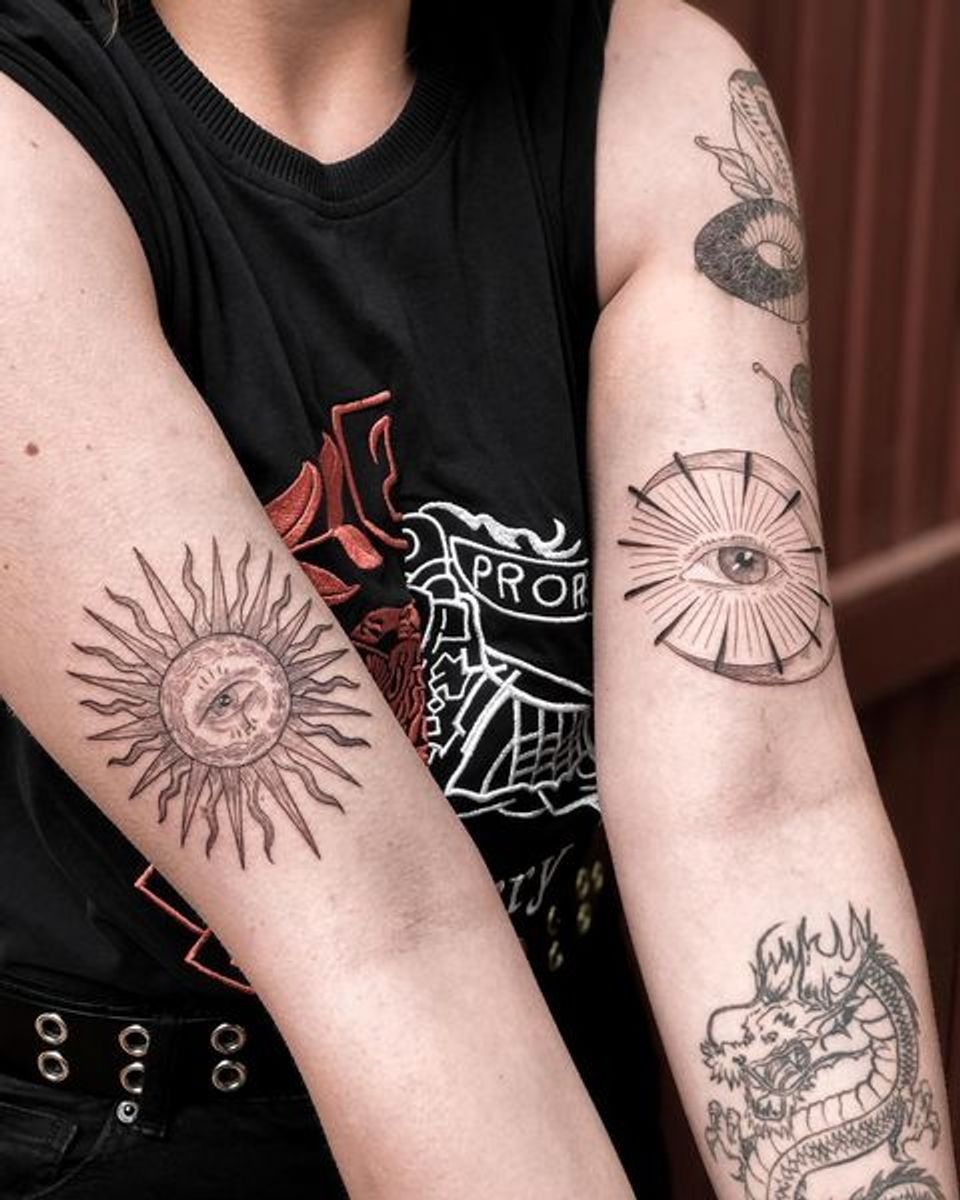 Celestial Arm Tattoo • Tattoo uploaded by Alisa Hotlib • Tattoodo