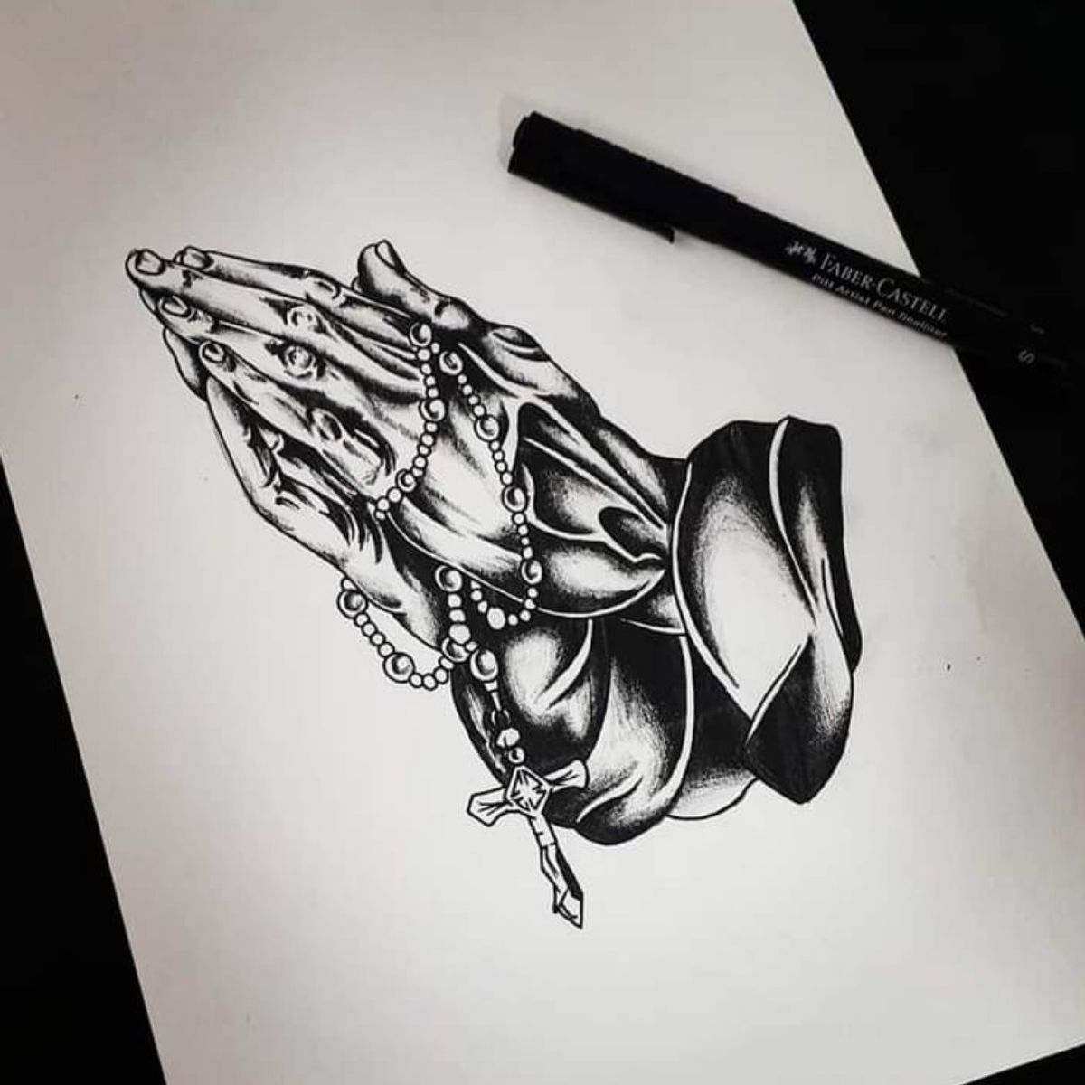 Tattoo uploaded by Harley Akers tattoos • Praying hand tattoo flash 🙏🏼 ...