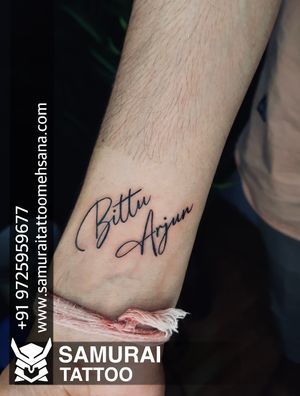 Tattoo uploaded by Vipul Chaudhary • Bittu name tattoo | Arjun name ...