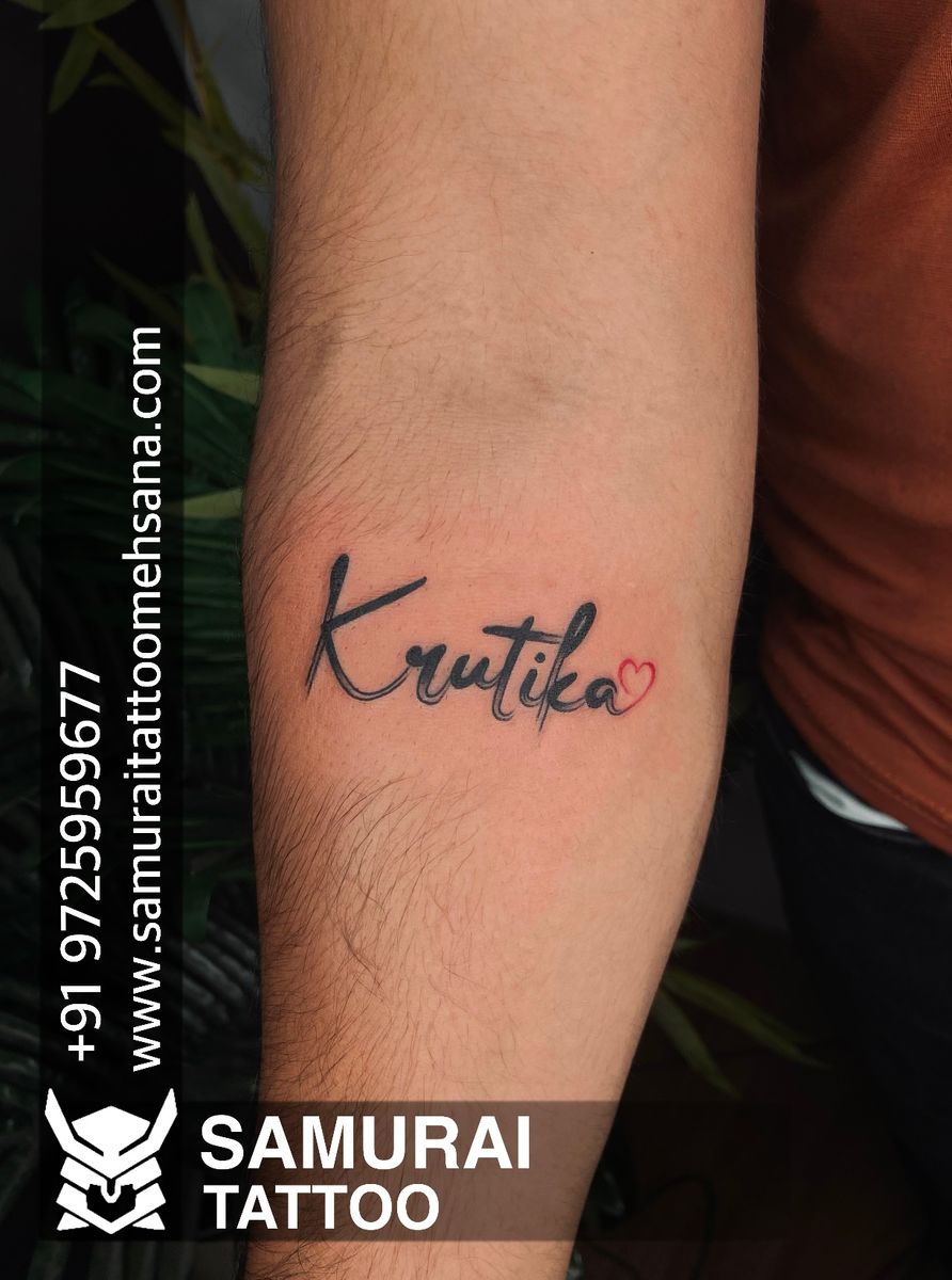 Tattoo uploaded by Vipul Chaudhary • Krutika name tattoo |Krutika name ...