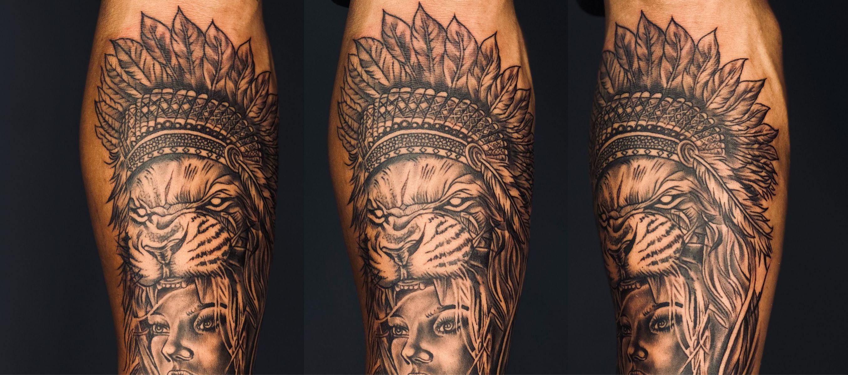 Tattoo uploaded by Angel Tattoo Studio Goa • Girl With Lion Tattoo By ...