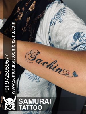 Tattoo uploaded by Vipul Chaudhary • Sachin name tattoo | Sachin tattoo ...