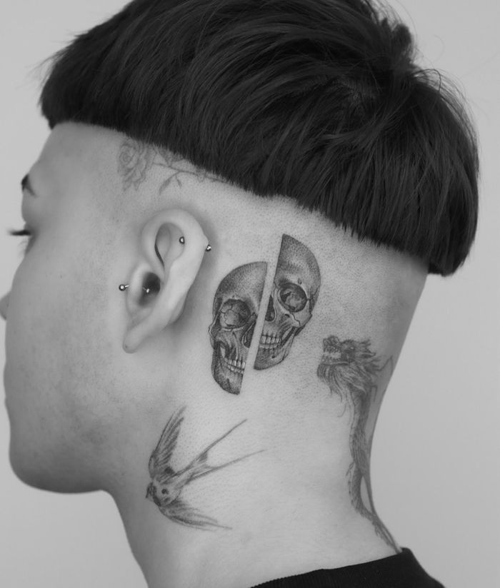 Split Skull Tattoo • Tattoodo