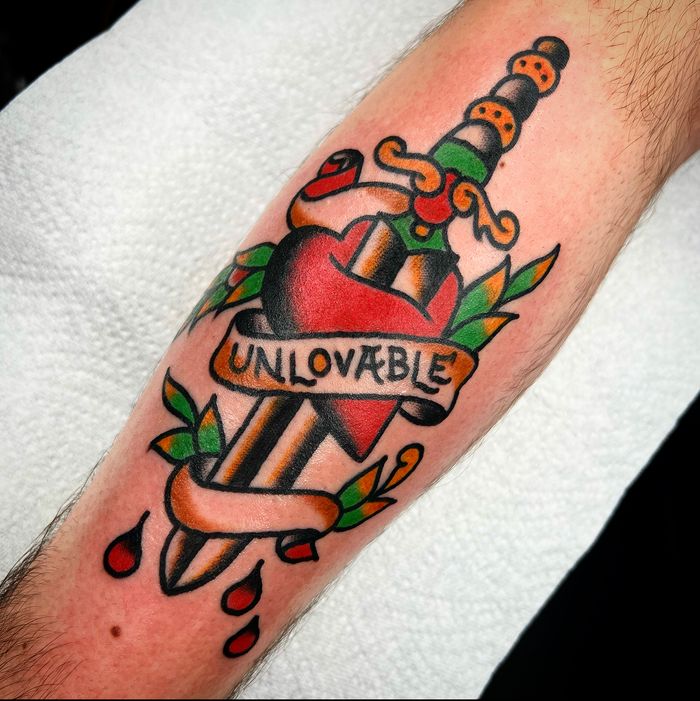 Dagger Through Heart • Tattoodo