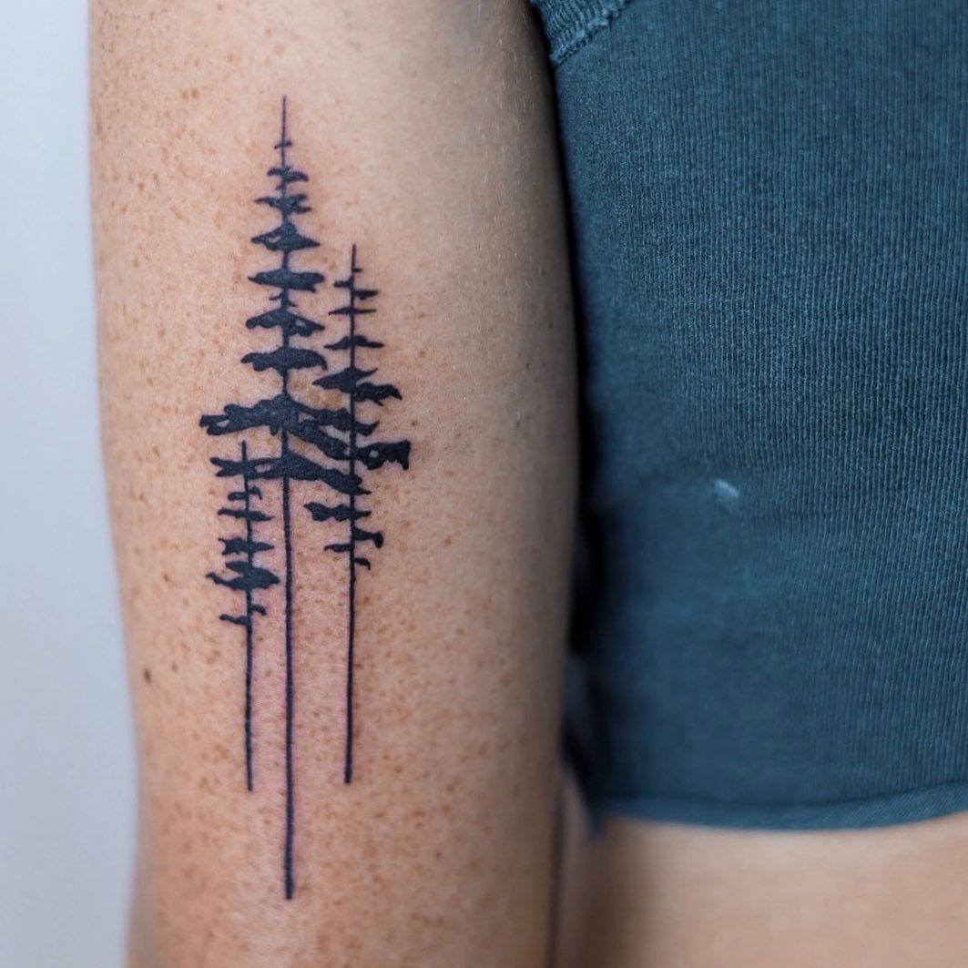 Illustrative Tree Upper Arm Tattoo • Tattoodo