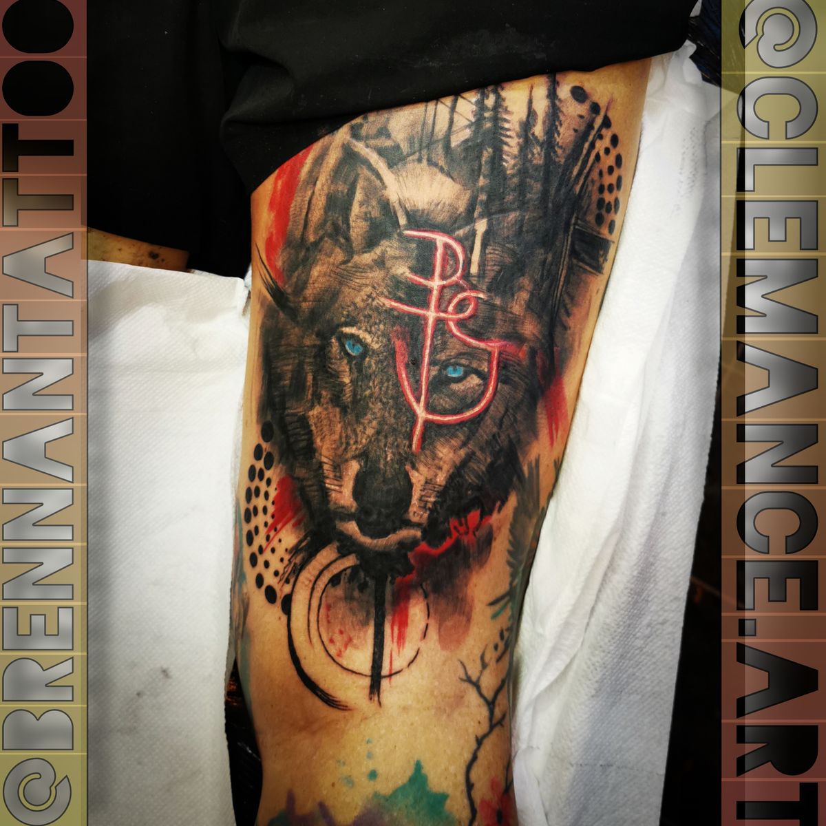 Tattoo uploaded by Brennantattoo • hamstring tattoo today one session ...